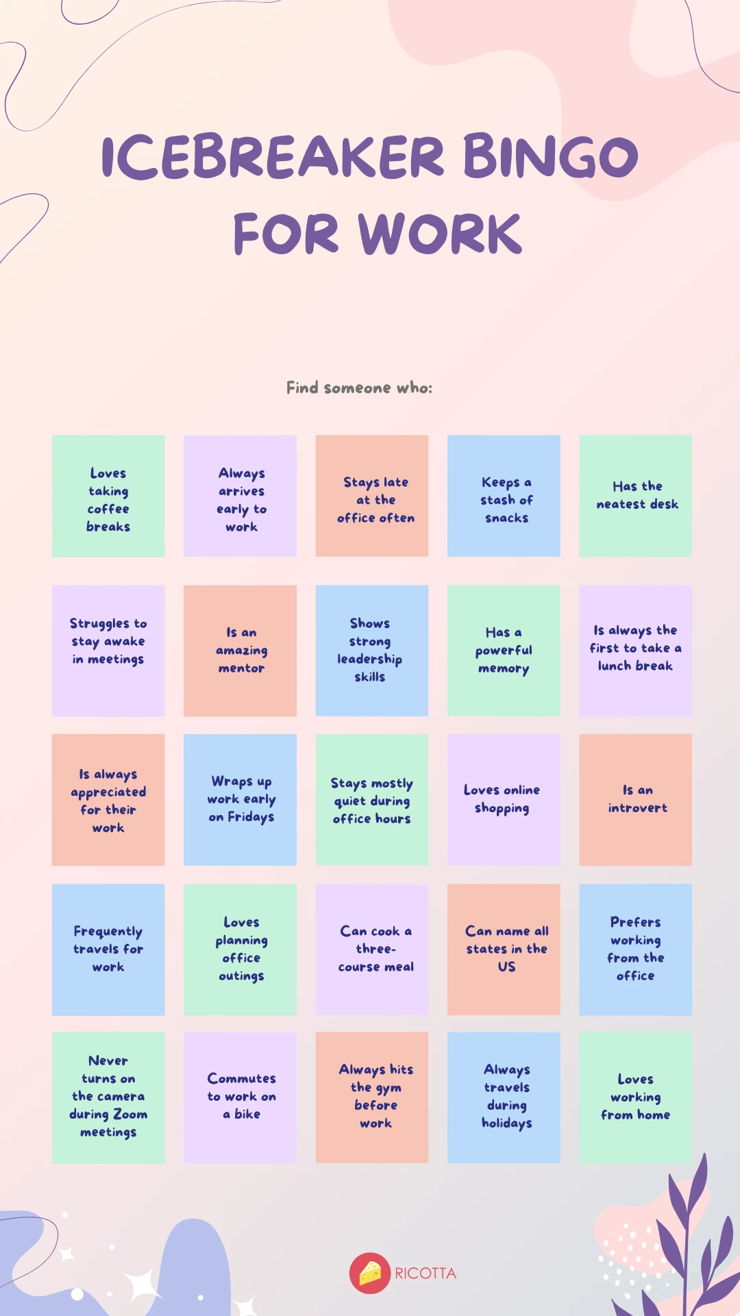 100 Icebreaker Bingo Questions For Fun Filled Gatherings